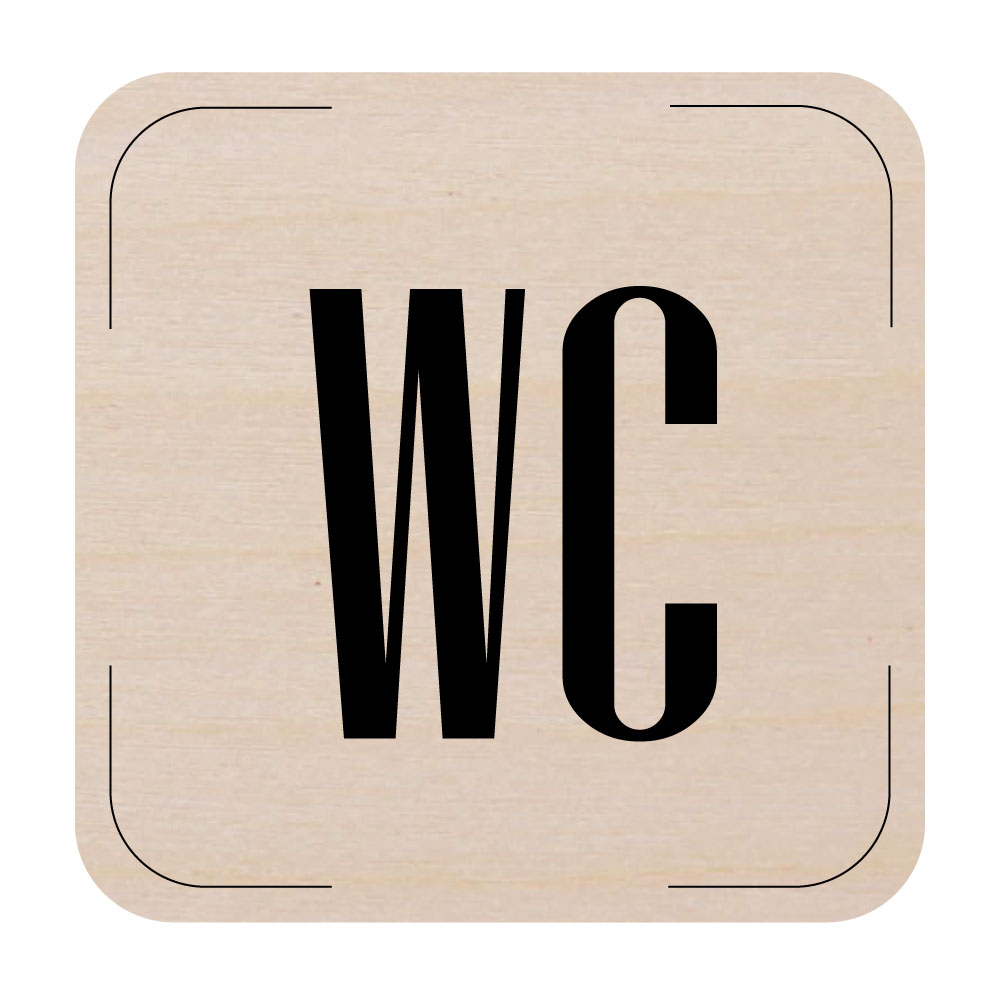 Popis místnosti - cedulka na dveře - WC, dřevěná tabulka, 80 x 80 mm ... Popis místnosti - cedulka na dveře - WC, dřevěná tabulka, 80 x 80 mm ...